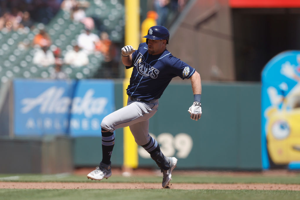 Rays outfielder Luke Raley hits in-the-park home run at Oracle Park