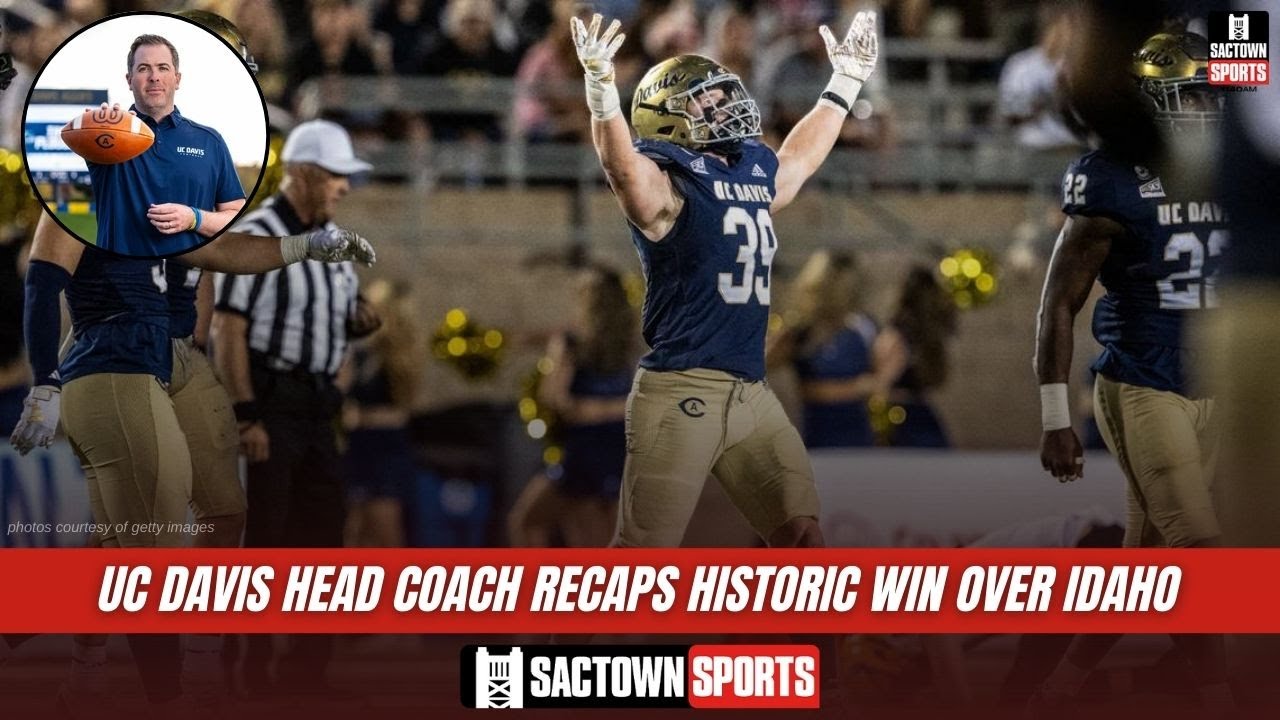 Video: UC Davis head coach Tim Plough recaps the Aggies' historic win ...